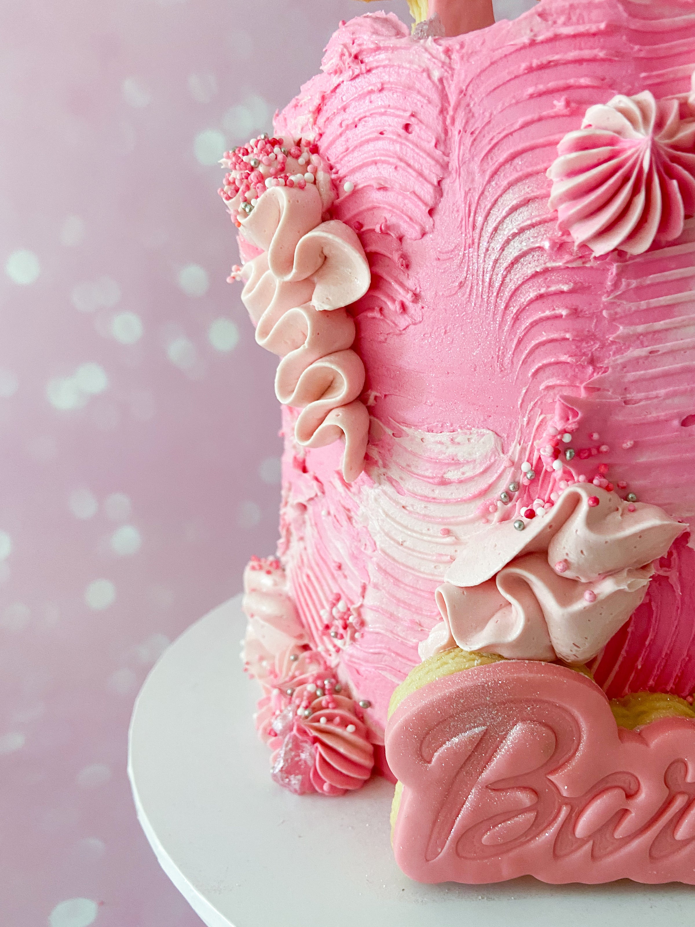 barbie drip cake